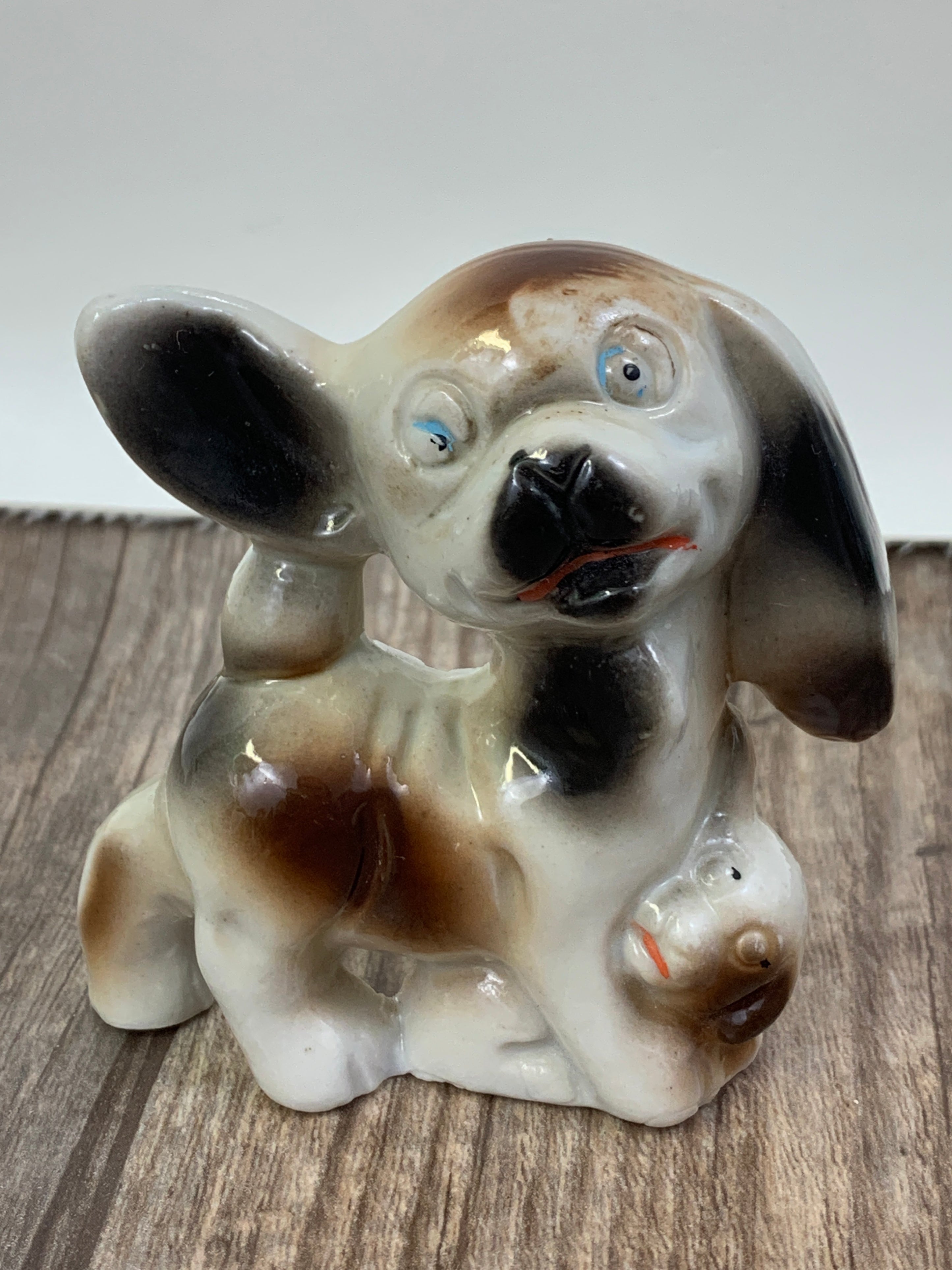 Small Sharpei Figurine Made in Japan Miniature Dog Statue ...