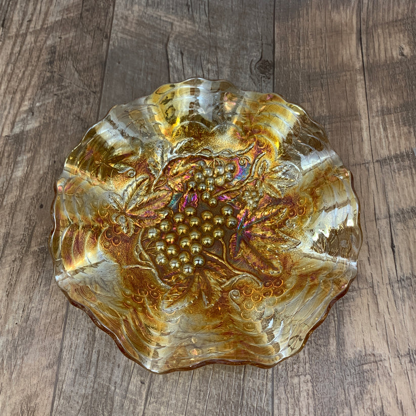 Imperial Glass Grape Pattern Carnival Glass Bowl – BarbeesTreasures