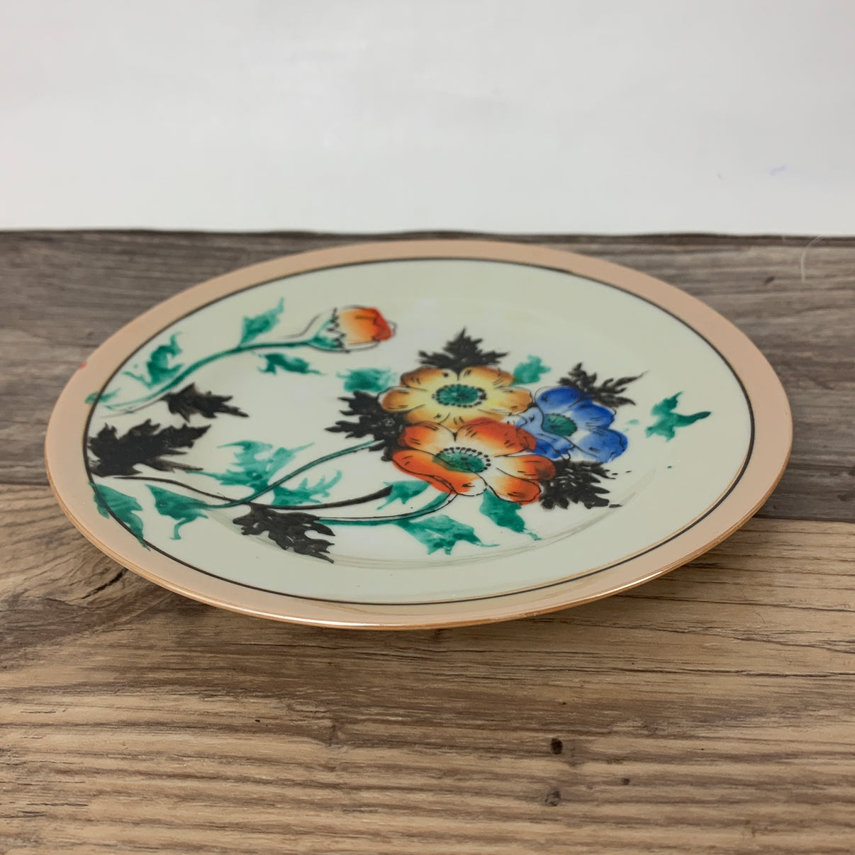 Japan Lusterware Bread Plates with Floral Pattern, Set of 4 ...