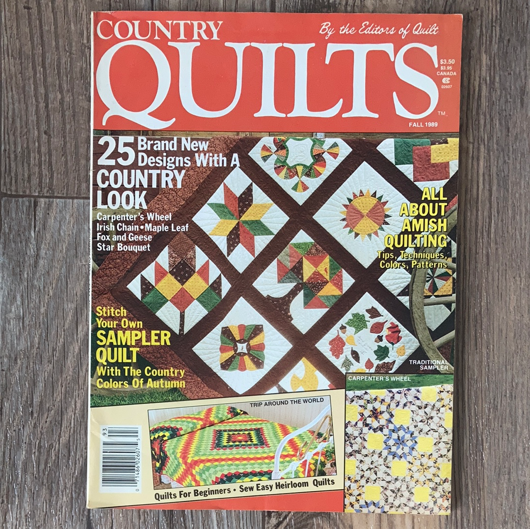 Country Quilts Magazine Fall 1989 Edition – BarbeesTreasures