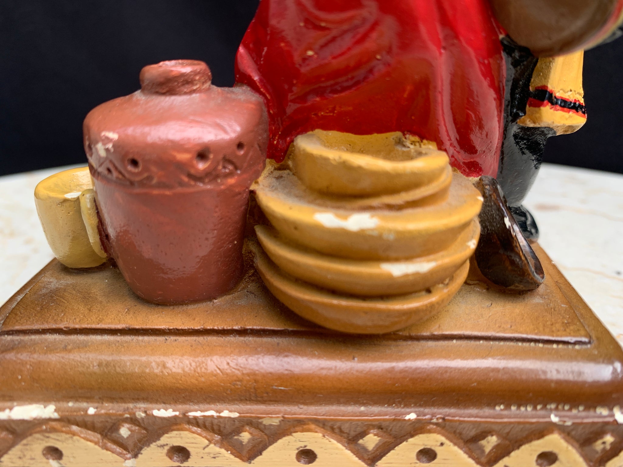 Vintage Chalkware Figure Devonware Old Man Figurine Potter at a Bazaar ...